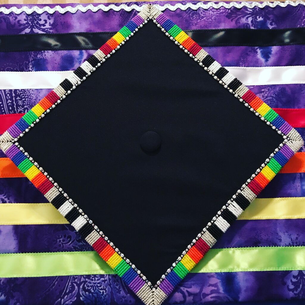 How to Bead a Graduation Cap - Beaded Design